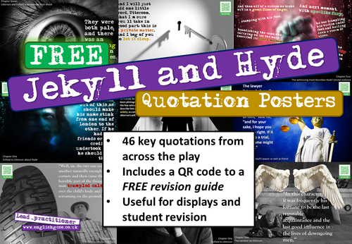 Jekyll and Hyde Quotes Display | Teaching Resources