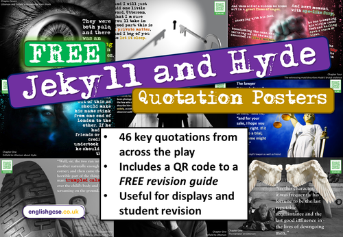 Jekyll and Hyde Quotes Display | Teaching Resources