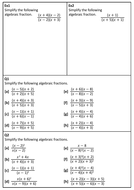 Algebraic fractions COLLECTION (Bundle) by cparkinson3 | Teaching Resources