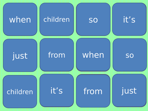 Phase 4 High Frequency Snap Game | Teaching Resources