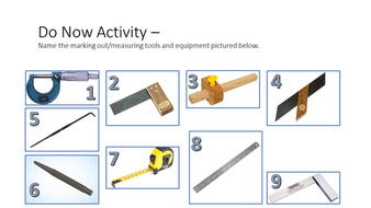 Marking out and Measuring tools starter activity | Teaching Resources