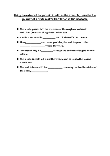 CIE International A-level Biology TOPIC 6 REVISION (Nucleic acids and ...