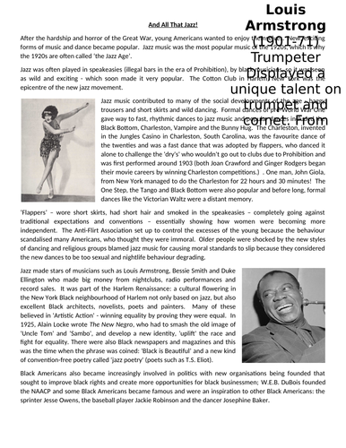 The Jazz Age in 1920s America | Teaching Resources