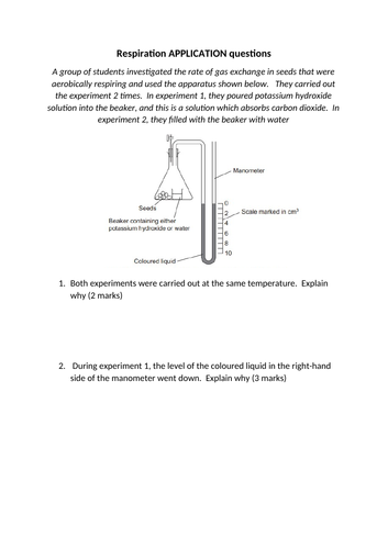CIE International A-level Biology TOPIC 12 REVISION (Energy and ...