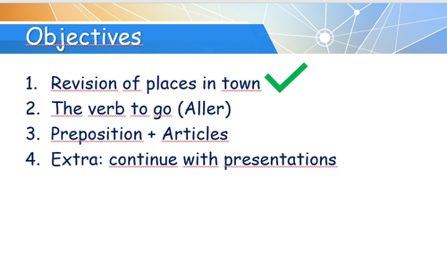 Places in town in French + aller à + articles à la, au, aux. Ma zone ...