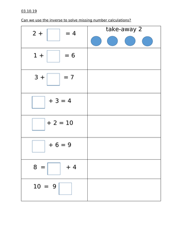 Year 2 addition and subtraction to 20 with resources and problem ...