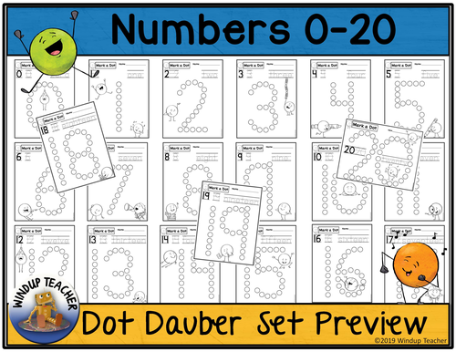 Numbers 0-20 Dot Dauber Set | Teaching Resources
