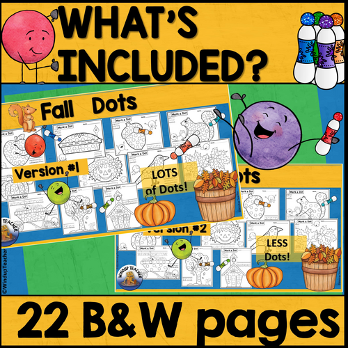 Fall Bingo Dot Dauber Worksheets - Do-A-Dot Marker Printable Activity ...
