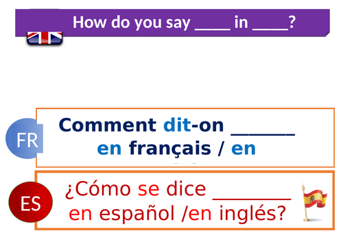Target language posters in French and Spanish | Teaching Resources