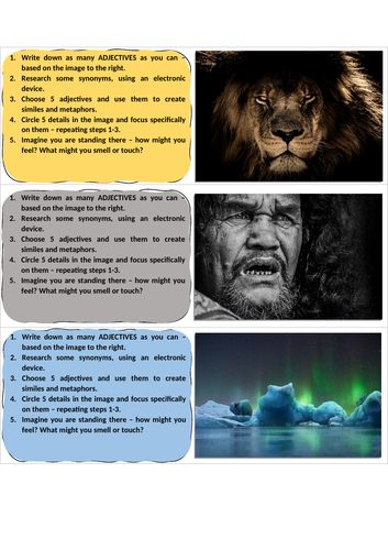 AQA 8700/1 GCSE English Language - Creative Writing Image Revision ...