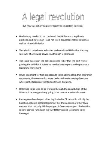 How did Hitler dismantle democracy? Democracy and dictatorship ...