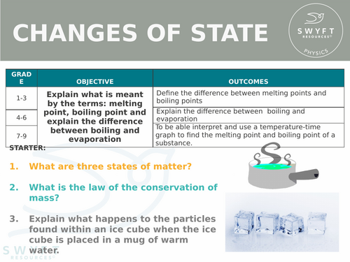 NEW AQA GCSE (2016) Physics - Molecules & Matter | Teaching Resources
