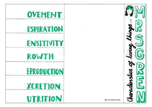 MRS GREN Science, Living things | Teaching Resources