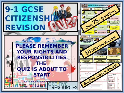 GCSE Citizenship Revision Quiz | Teaching Resources