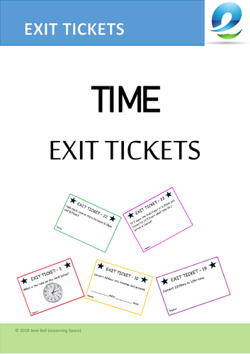'Time' Exit Tickets | Teaching Resources