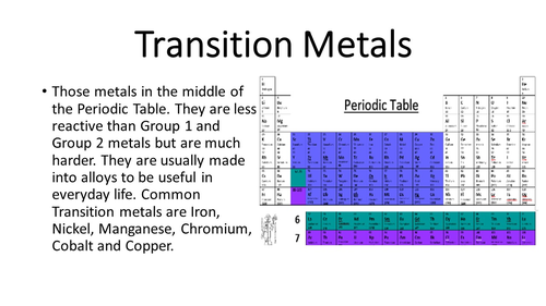 Transition Metals Worksheets and Activities | Teaching Resources