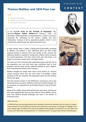 GCSE "A Christmas Carol": Essential Context Worksheets | Teaching Resources