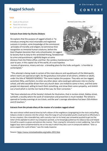 GCSE "A Christmas Carol": Essential Context Worksheets | Teaching Resources