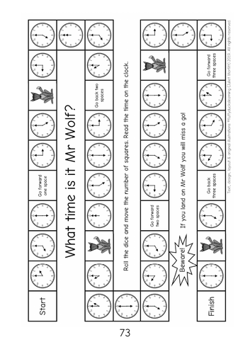 What time is it Mr Wolf? 3 differentiated time board games | Teaching ...