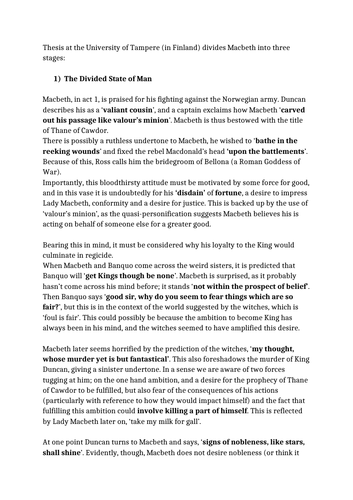 Extension Resource Macbeth GCSE English Literature - Edexcel, AQA, OCR ...