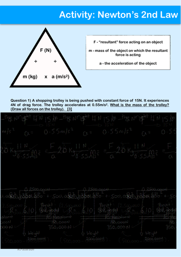 Newton’s 2nd Law Worksheet (Homework or classwork) | Teaching Resources