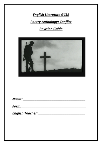 Edexcel Conflict Poetry Full Scheme of Work & Revision Guide | Teaching ...