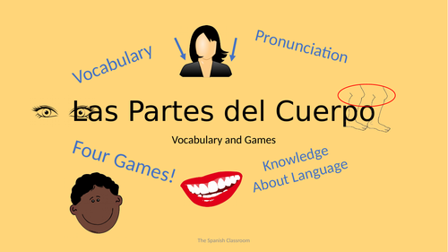 KS2/KS3 Spanish Parts of the Body - Las Partes del Cuerpo - Vocabulary ...