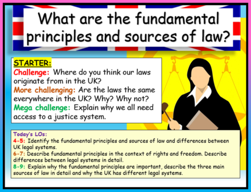 Sources of Law - Edexcel Citizenship | Teaching Resources