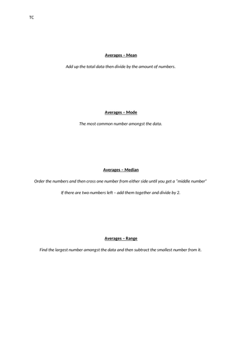 Averages - Mean, Mode, Median and Range KS2/KS3 | Teaching Resources Averages - Mean, Mode, Median and Range KS2/KS3 | Teaching Resources