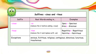 Free Suffixes -tious and -cious Poster and Activity | Teaching Resources