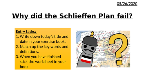 Why did the Schlieffen Plan fail? | Teaching Resources