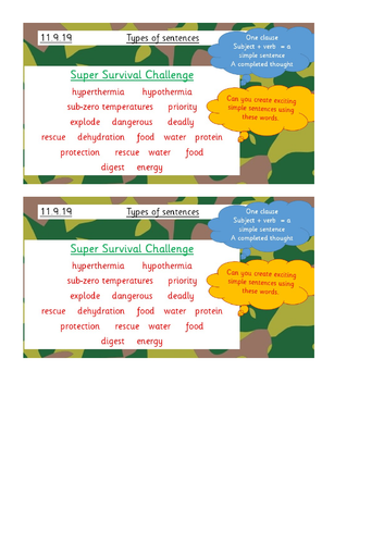 How to build a survival shelter (Information text) | Teaching Resources