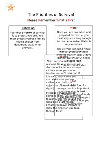 How to build a survival shelter (Information text) | Teaching Resources