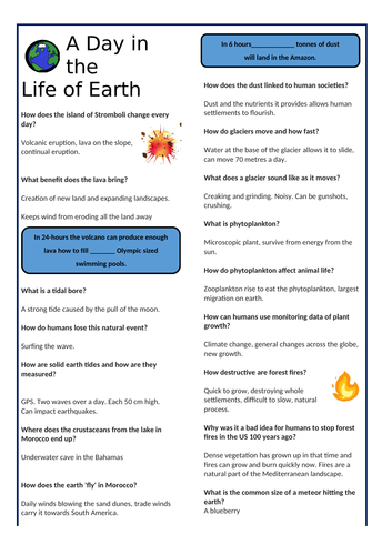 Day in the Life of Earth | Teaching Resources