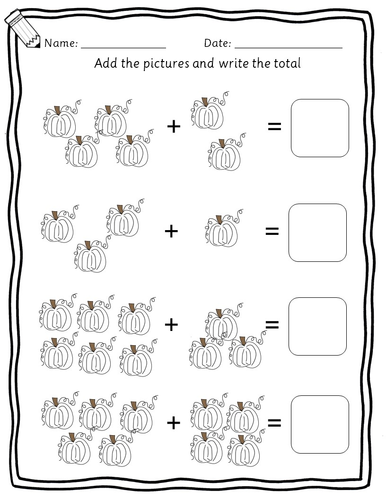 Kindergarten/Reception/Year 1 - Halloween counting and basic addition ...