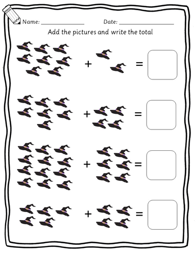 Kindergarten/Reception/Year 1 - Halloween counting and basic addition ...