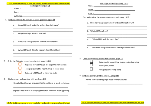 The Jungle Book Lesson Plans Pdf