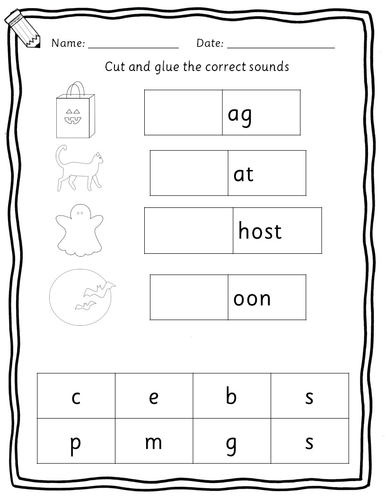 8 Halloween phonics handwriting and vocabulary worksheets | Teaching ...