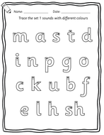 RWI set 1 handwriting practice | Teaching Resources