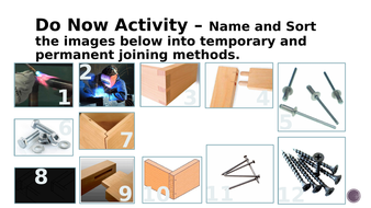 Joining Methods Starter Activity | Teaching Resources