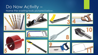 Wasting Tools Starter Activity | Teaching Resources