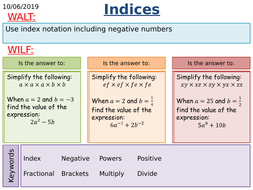 KS3/KS4 Maths: Indices | Teaching Resources
