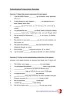 Using Subordinate Conjunctions (B1 & B2) | Teaching Resources