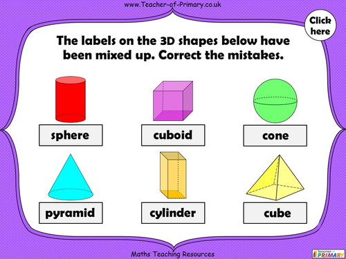 3D Shapes - Year 1 | Teaching Resources