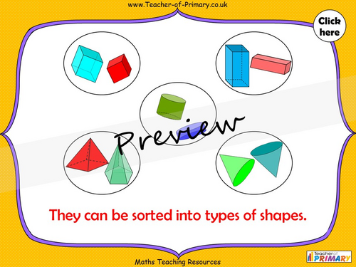Sorting 3D Shapes - Year 1 | Teaching Resources