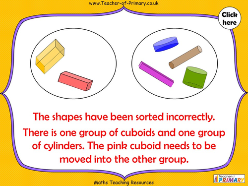 Sorting 3D Shapes - Year 1 | Teaching Resources
