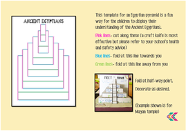 Ancient Egyptians Pyramid Pop-up Template | Teaching Resources