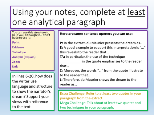 Edexcel English Language Paper 1 Q1 Q2 Q3 | Teaching Resources