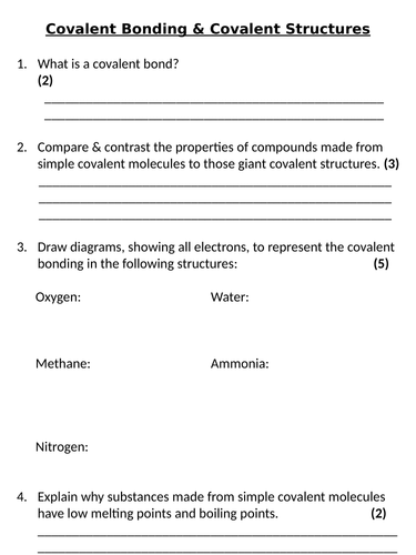 NEW AQA GCSE Chemistry - 'Structure & Bonding' lessons | Teaching Resources