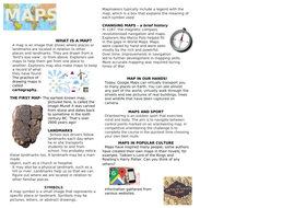 Year 5 The Explorer- Comprehension Task- Maps | Teaching Resources